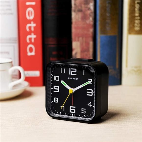 Wall Decor | 3d Numbers No Ticktock Analog Alarm Clock With Classic ...